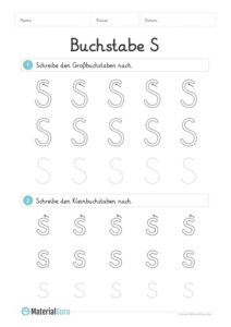 Buchstabe S - MaterialGuru