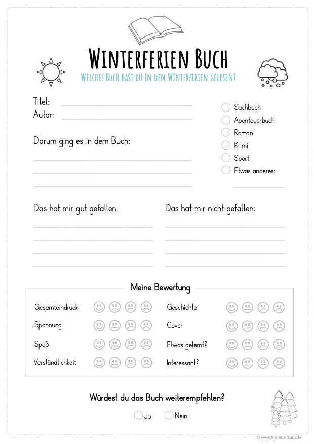 Winterferien Unterrichtsmaterial - MaterialGuru